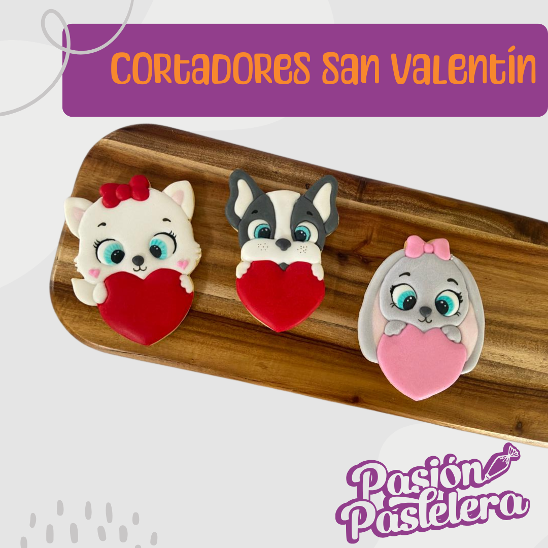 Set de Animales con corazón - Pasión Pastelera